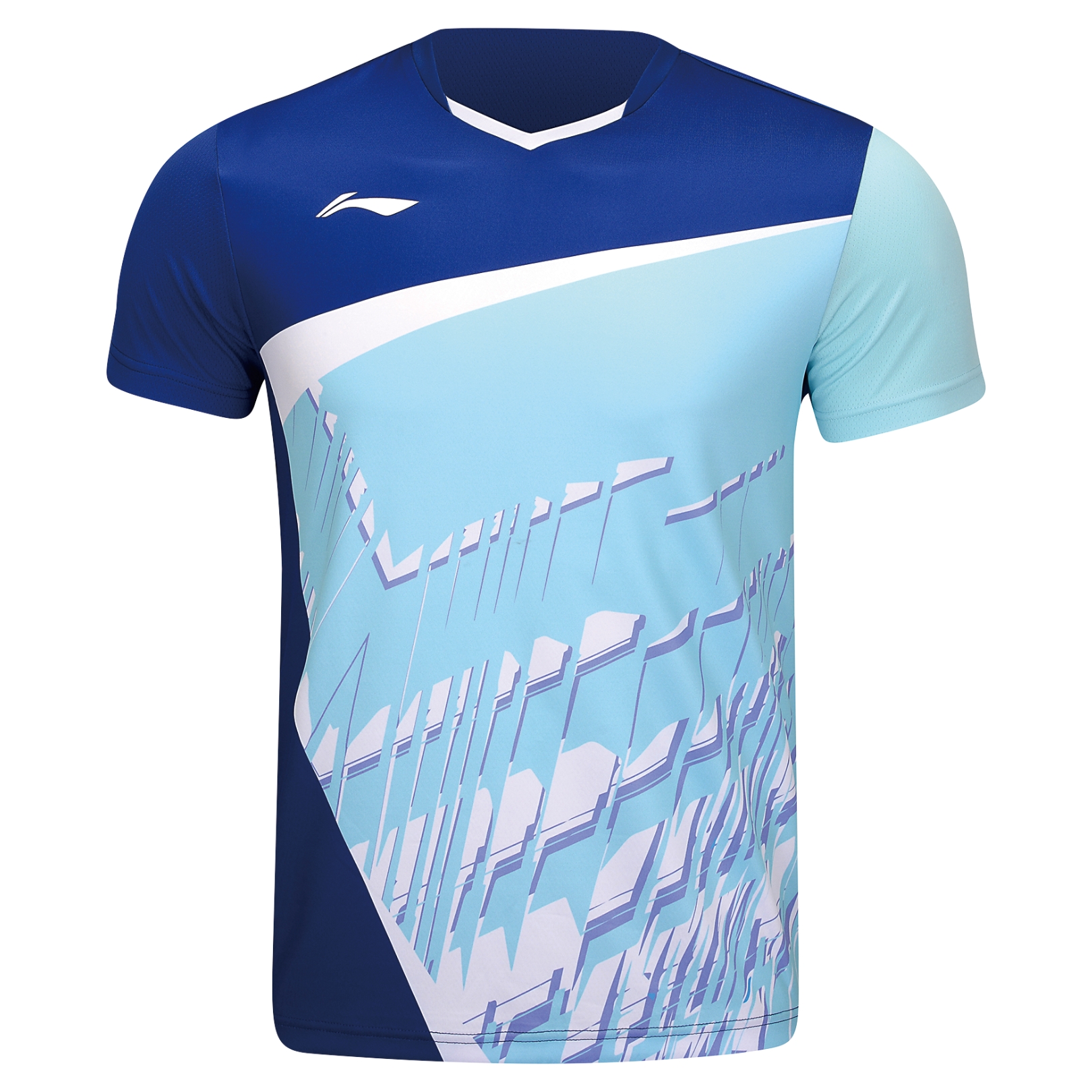 Li-Ning AAYU147-3 Water T-shirt Blue | Badminton t-shirt → Li-Ning → ...